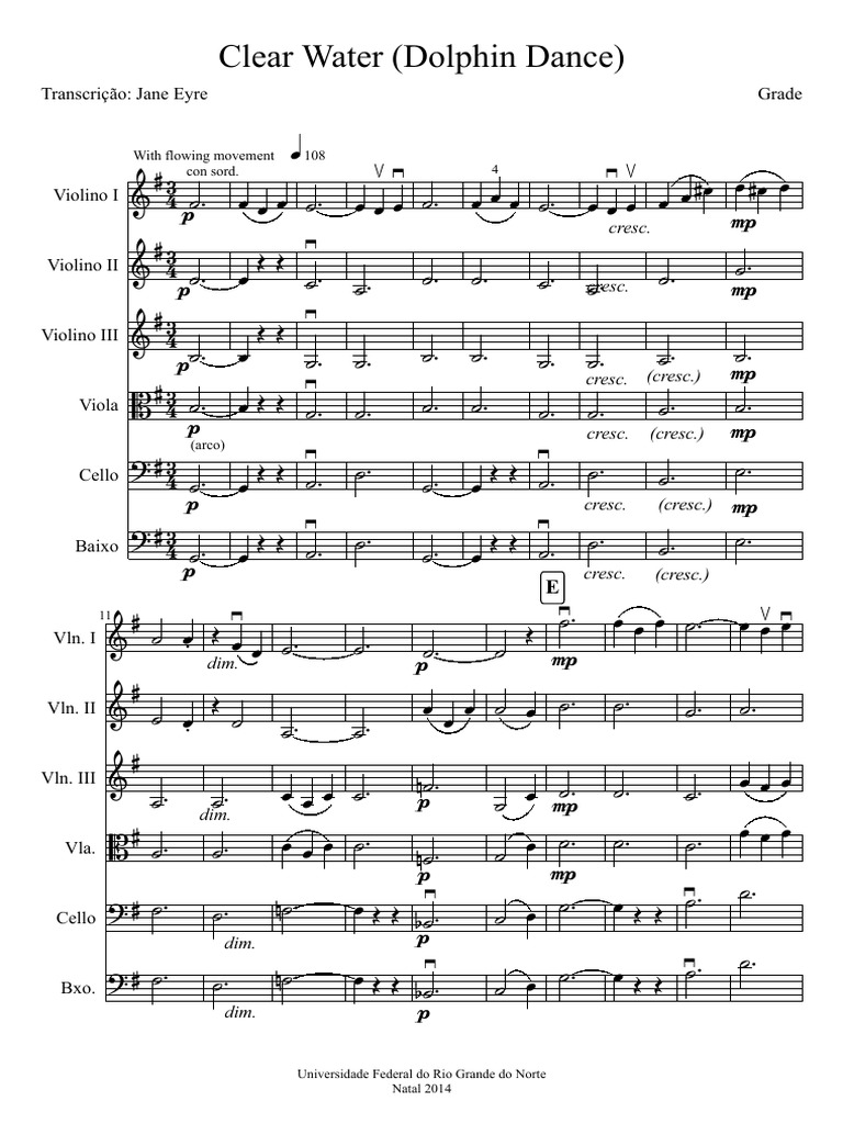 Clear Water Dolphin Dance | PDF | Classical Music