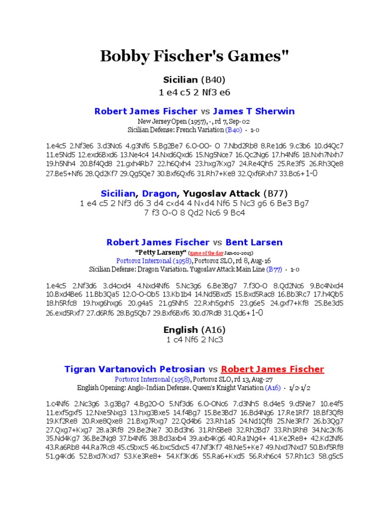 Bobby Fischer | PDF