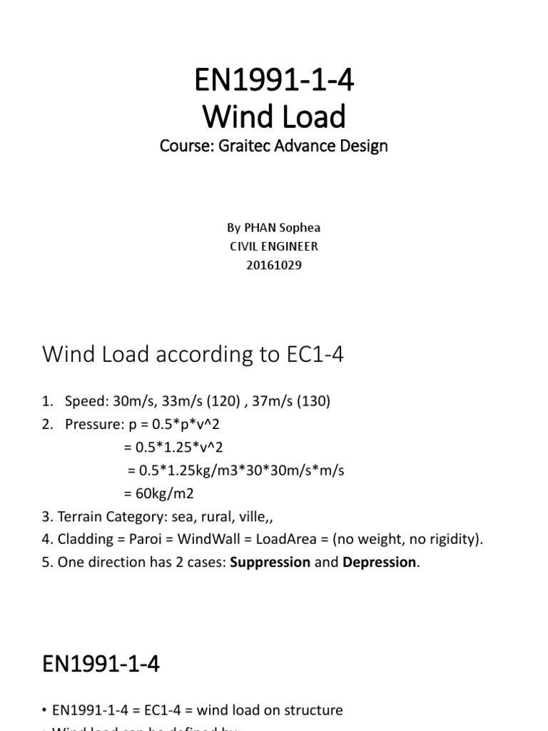 Analysis of Wind Load Calculations According to Eurocode 1-4 (EN1991-1 ...