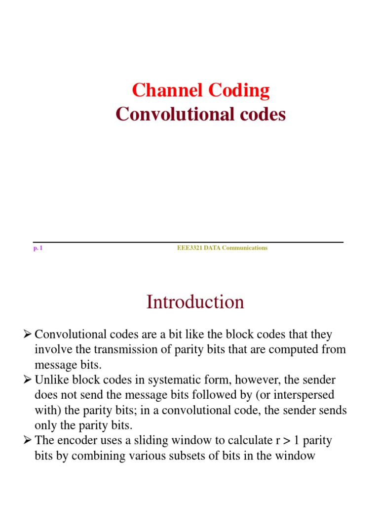 EEE3321 Lecture 7 Channel Coding | PDF | Forward Error Correction | Theoretical Computer Science