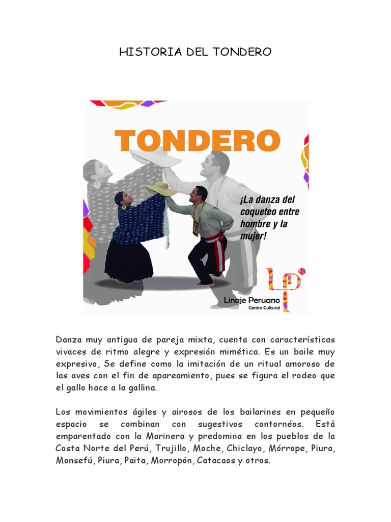 Historia Del Tondero | PDF | Bailes | Cultura (general)