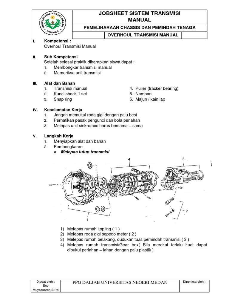 Jobsheet Transmisi | PDF