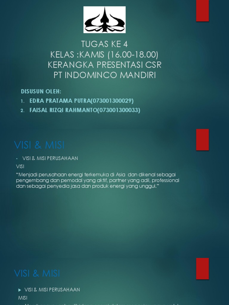 Kerangka Presentasi CSR | PDF
