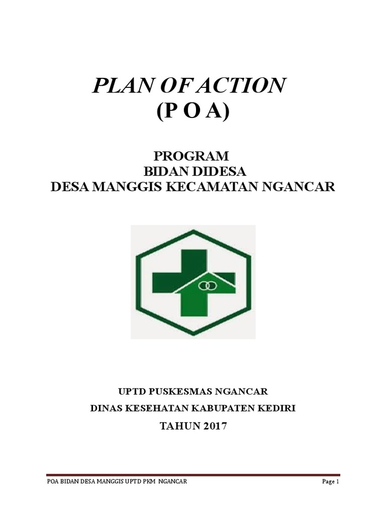 Rencana Aksi Kesehatan Desa Manggis | PDF