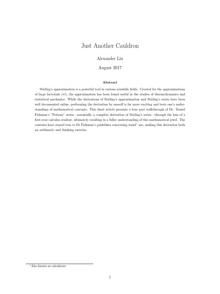 Potions Complete | PDF | Series (Mathematics) | Pi