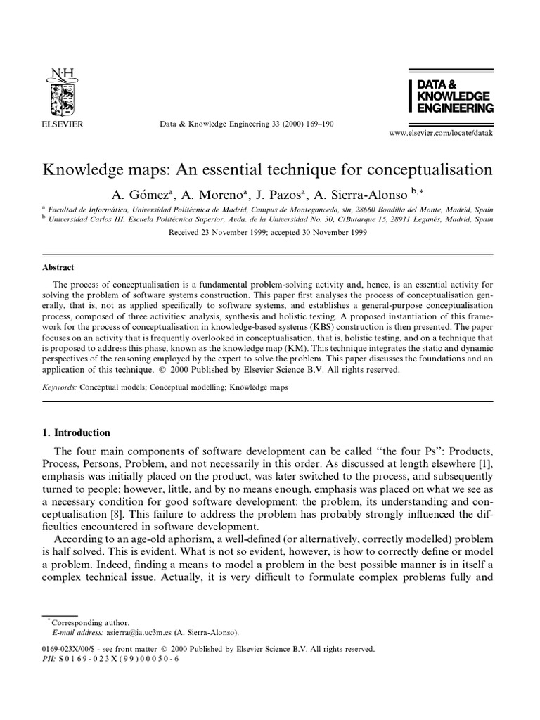 Knowledge Maps An Essential Technique For Conceptualisation | PDF ...