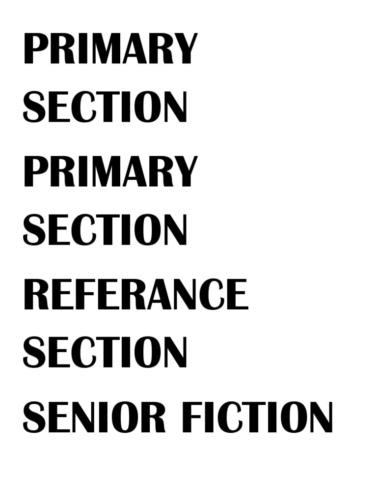 Library Sections Guide | PDF