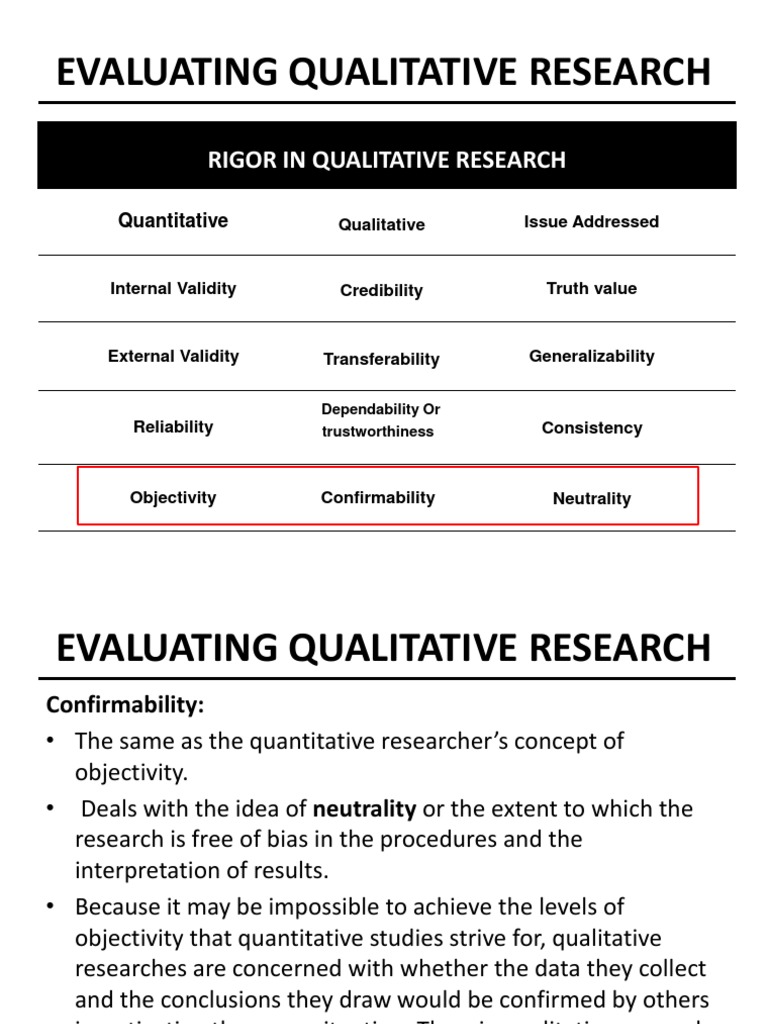 Evaluating Qualitative Research | PDF | Qualitative Research | Validity ...