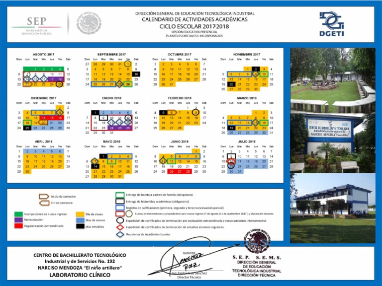 Calendario DGTI 2017-2018 | PDF | Tecnología