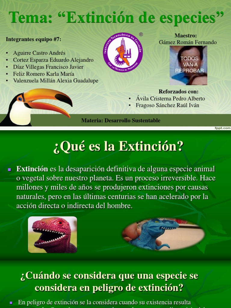 Extinción de especies y su protección | PDF | Extinción | Especie en ...