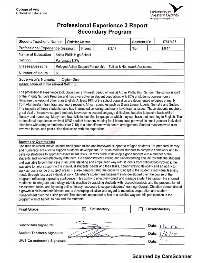 pp3 Report Card | PDF