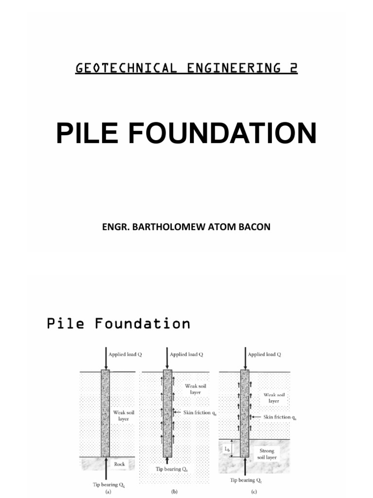 Pile Foundation Handouts | PDF | Deep Foundation | Solid Mechanics
