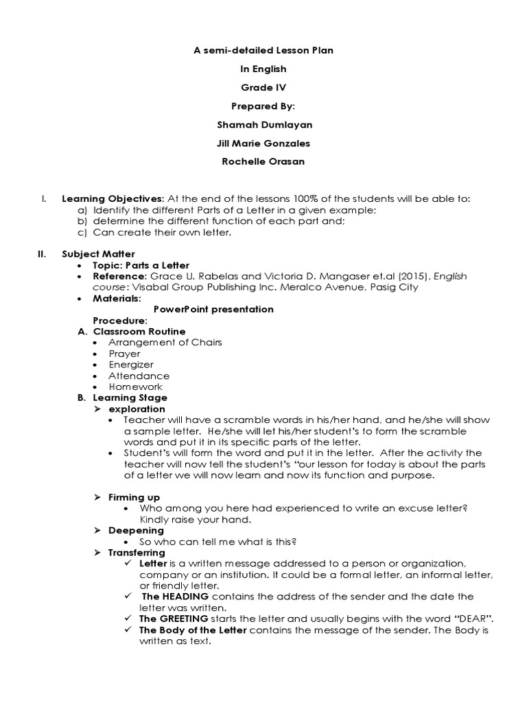 Lessonplan Dumlayangonzalesorasan | PDF | Lesson Plan | Education Theory