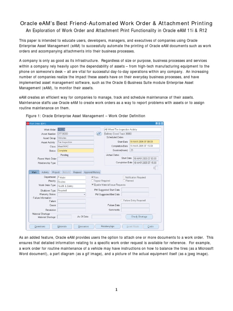 Oracle eAM Printing Automation | PDF | Portable Document Format | Oracle Corporation