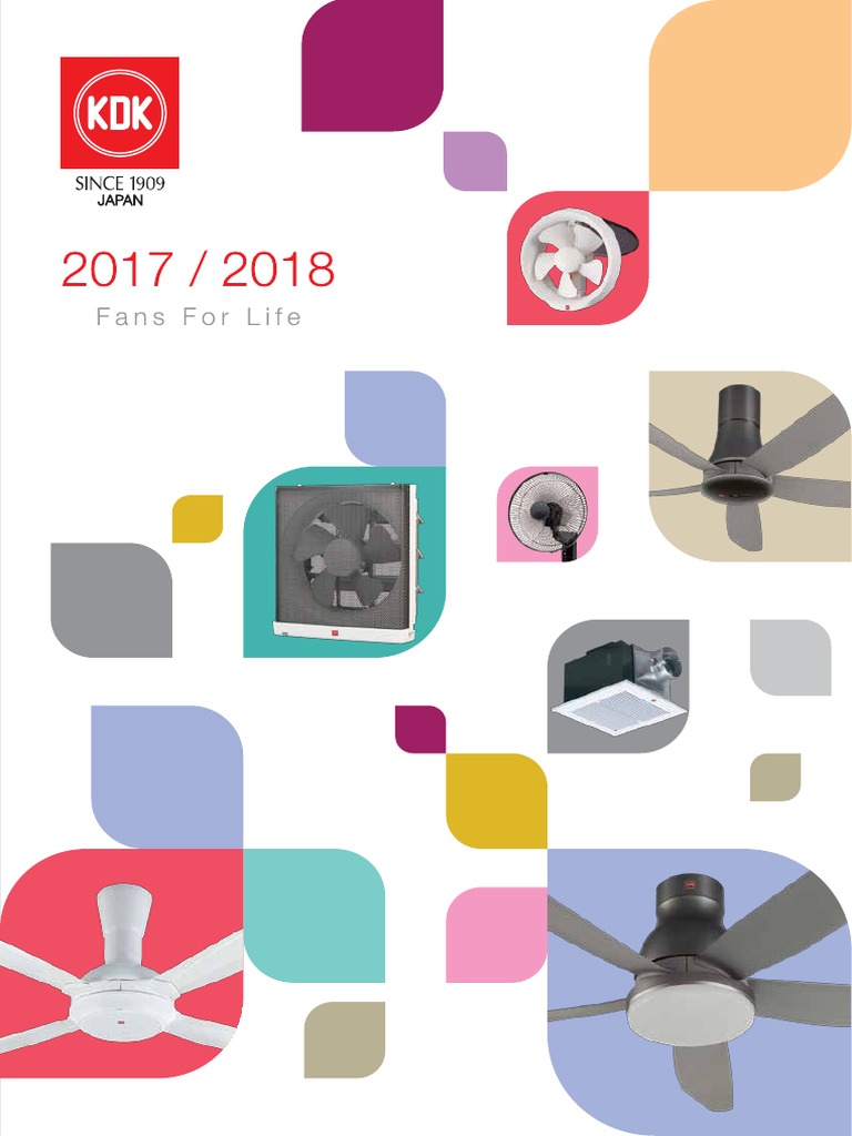KDK 2018 Fan Cataloge | PDF | Ventilation (Architecture) | Manufactured ...