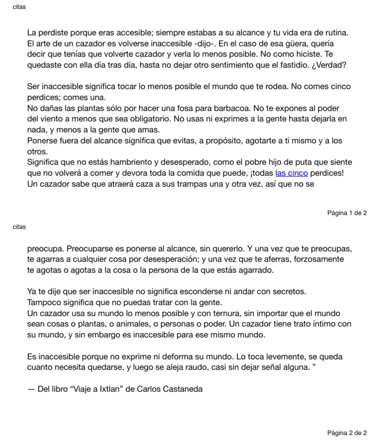 Cita Carlos Castaneda | PDF