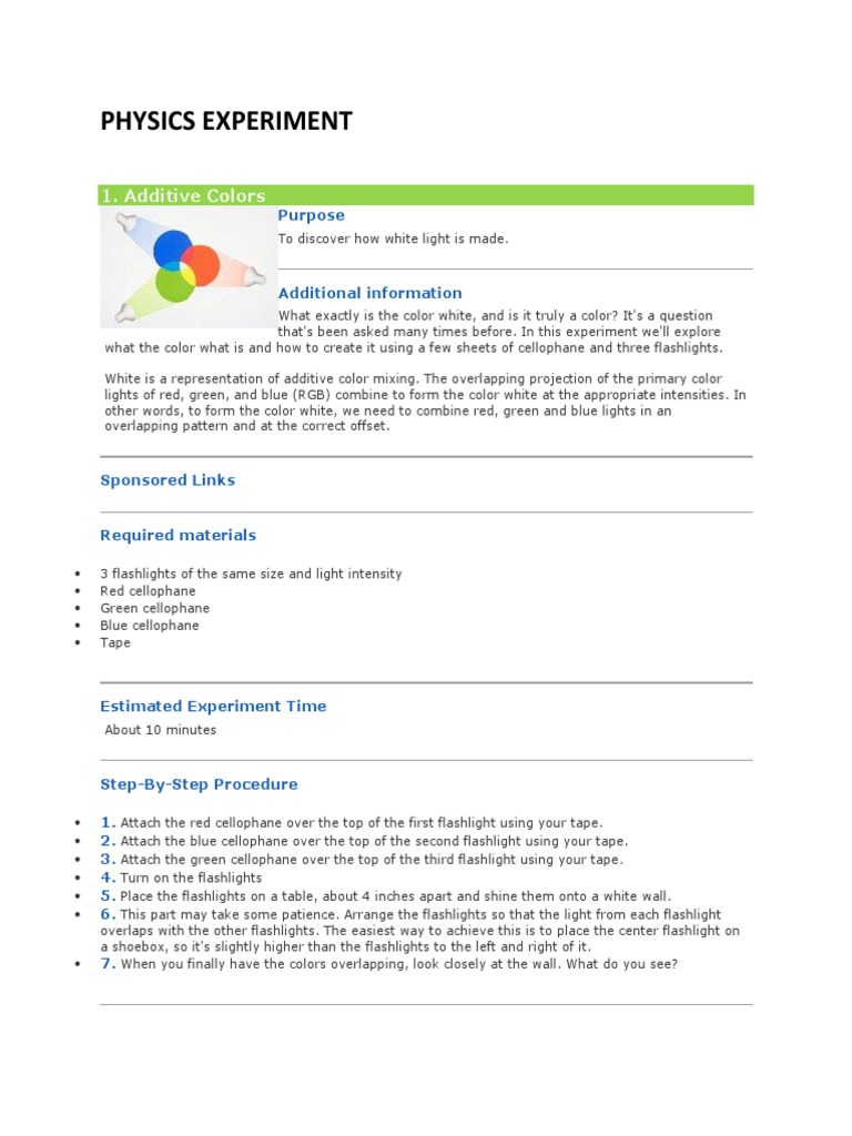 20 Physics Experiment | PDF | Buoyancy | Series And Parallel Circuits