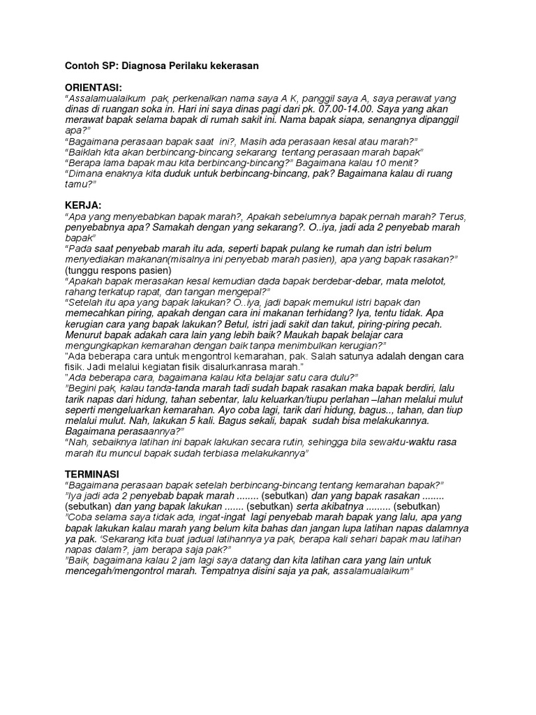 Contoh SP PK | PDF