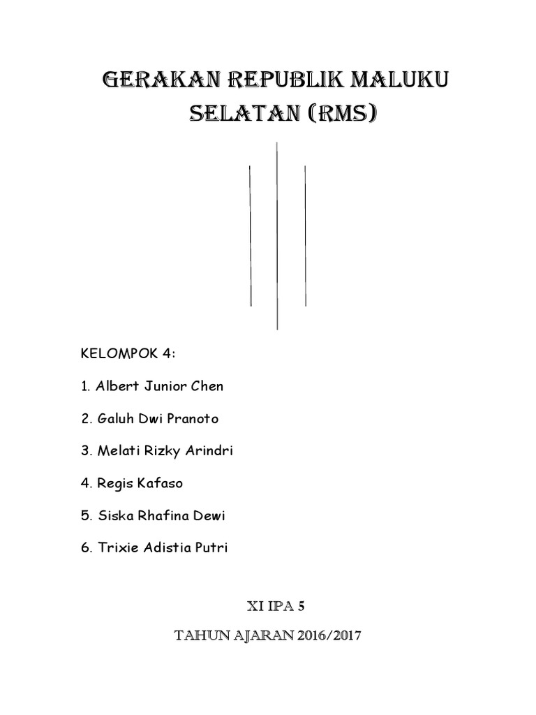 Gerakan Republik Maluku Selatan | PDF