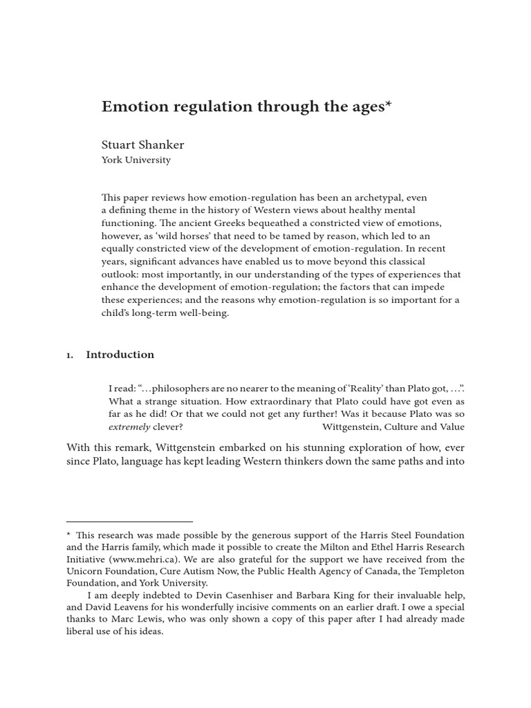 Emotion Regulation Through The Ages | Download Free PDF | Iliad | Emotions