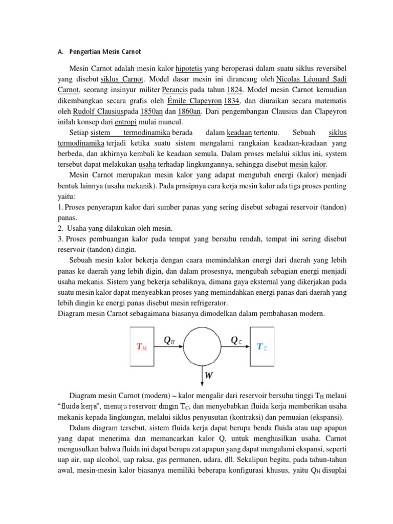 Pengertian Mesin Carnot | PDF