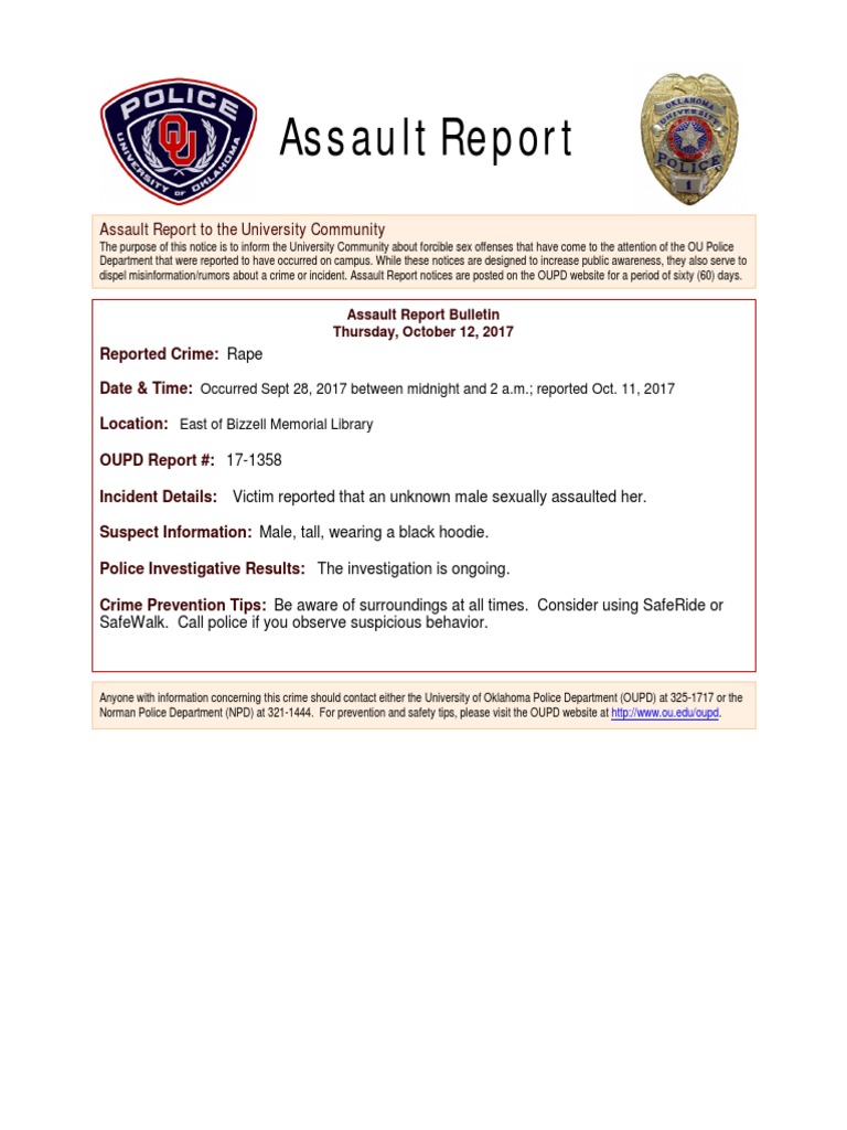 OU Assault Report | PDF