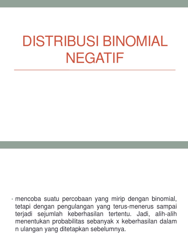 Distribusi Binomial Negatif Pdf