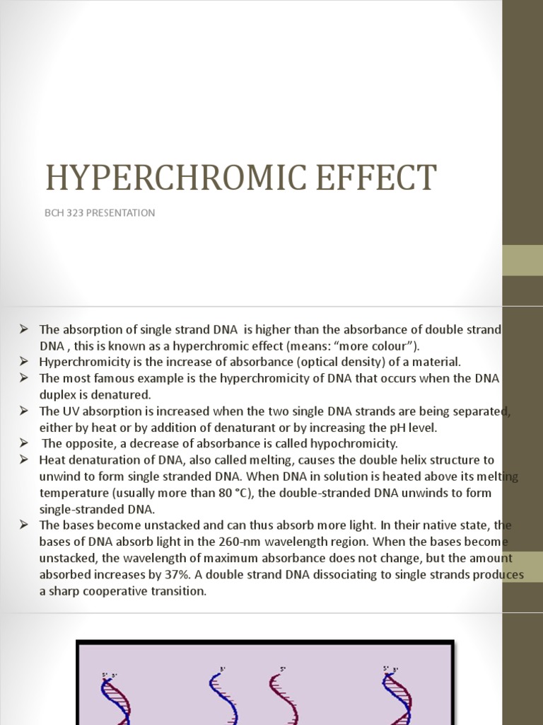 Hyperchromic Effect | Nucleic Acid Thermodynamics | Genetics
