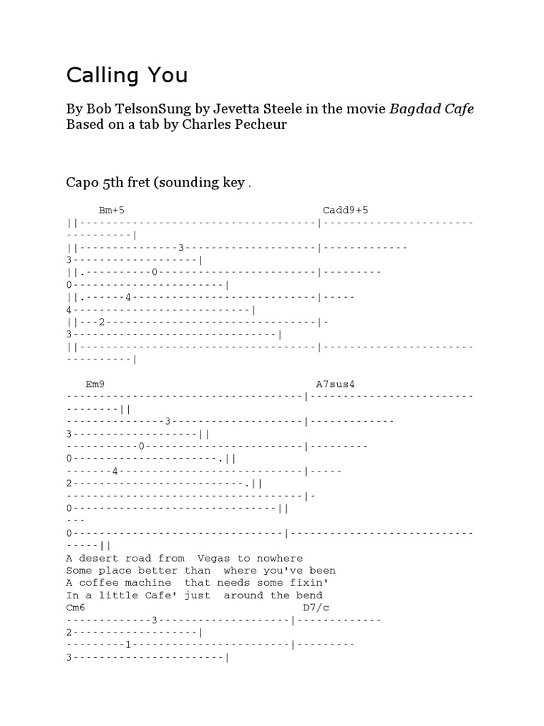 Calling You - Tab