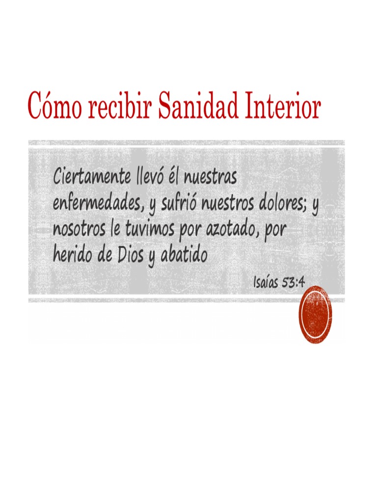 Sanidad Interior | Oración | Cristo (título)
