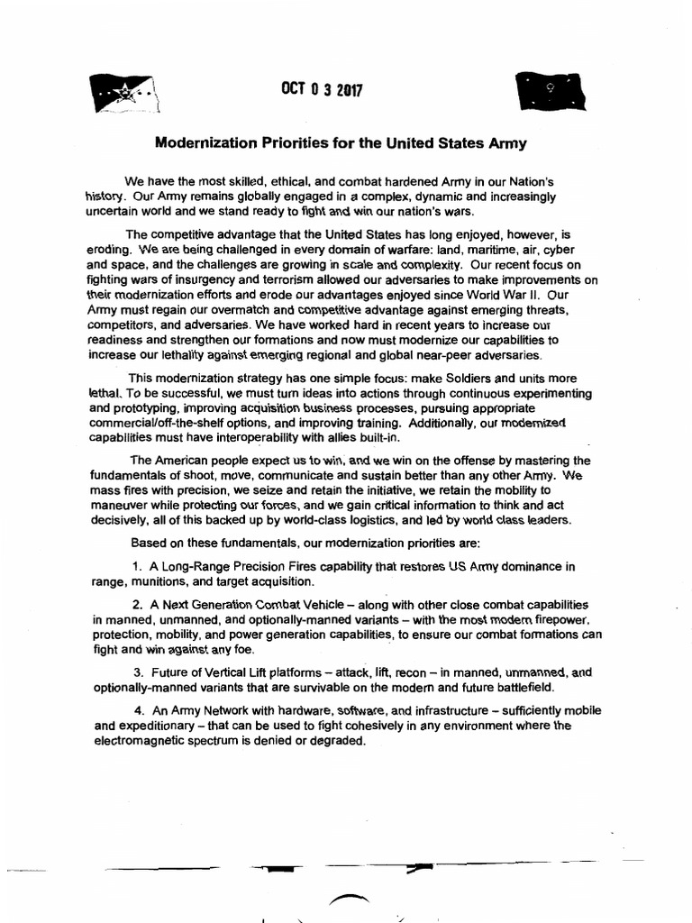 Modernization Priorities for the U.S. Army | United States Army ...