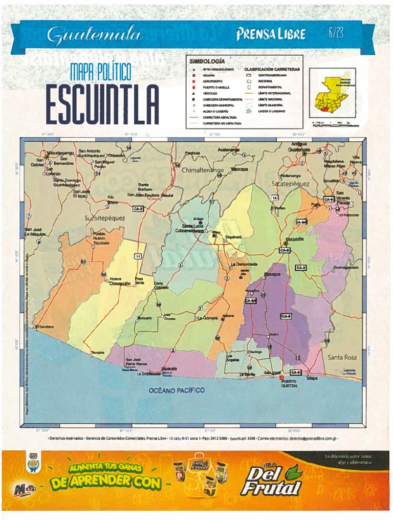 Mapa Politico Escuintla | PDF