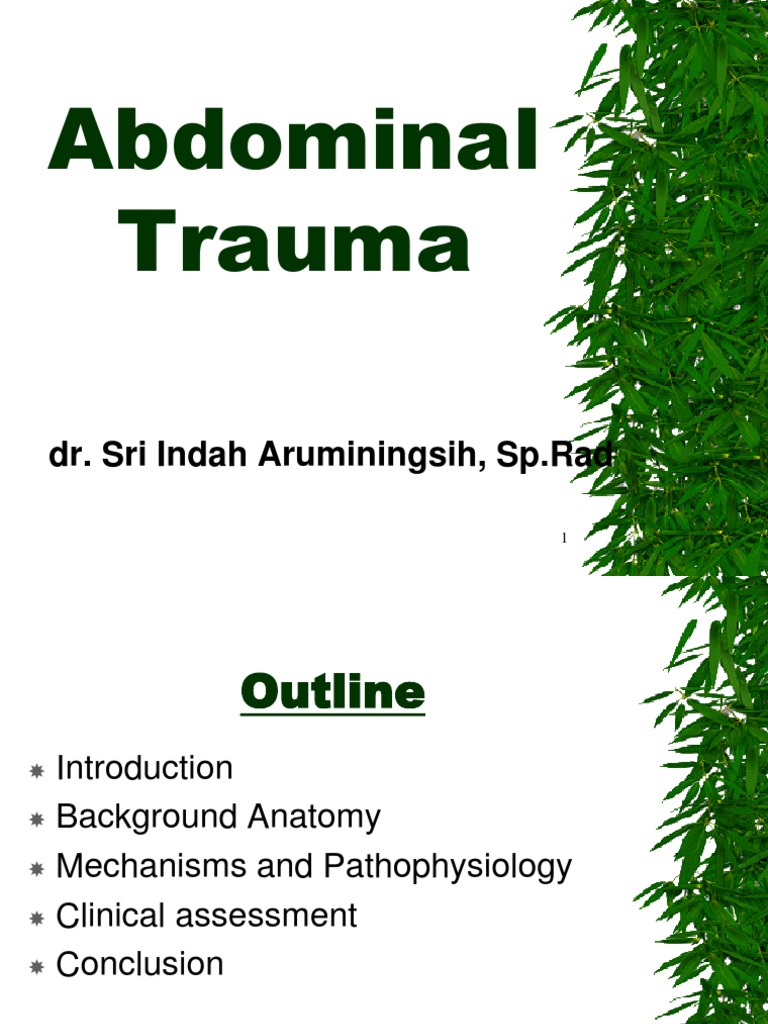 Abdominal Trauma Assessment Guide | PDF | Abdomen | Major Trauma