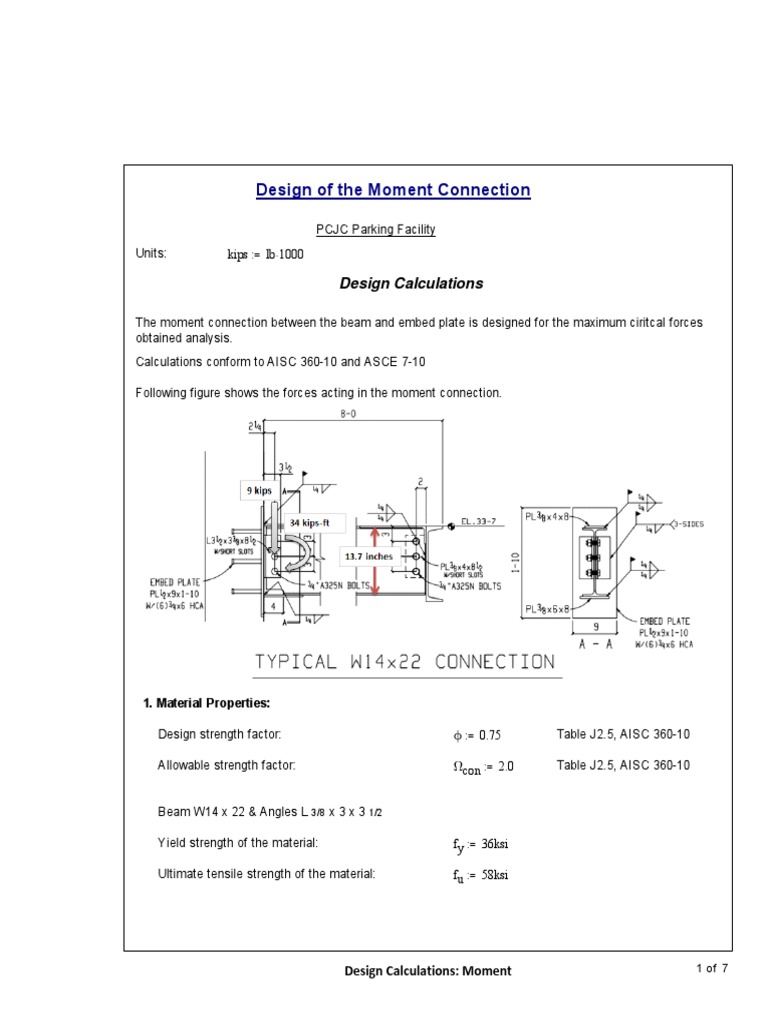 Moment Connection | Strength Of Materials | Structural Steel
