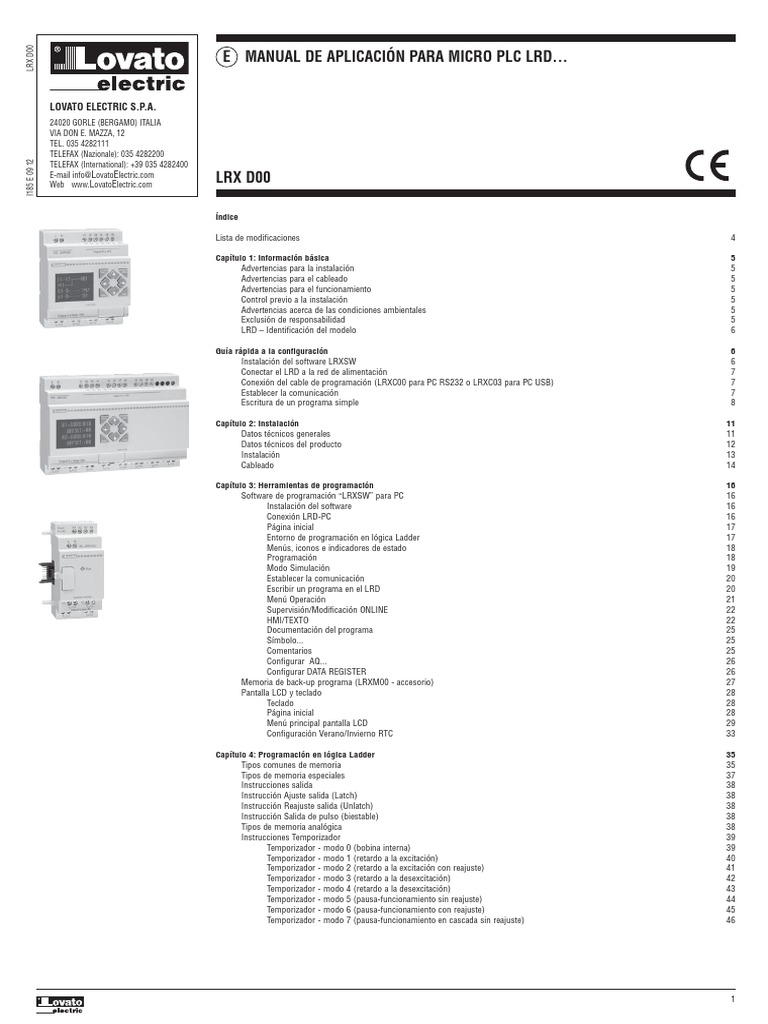 PLC Lovato | PDF | Puerta lógica | Teclado