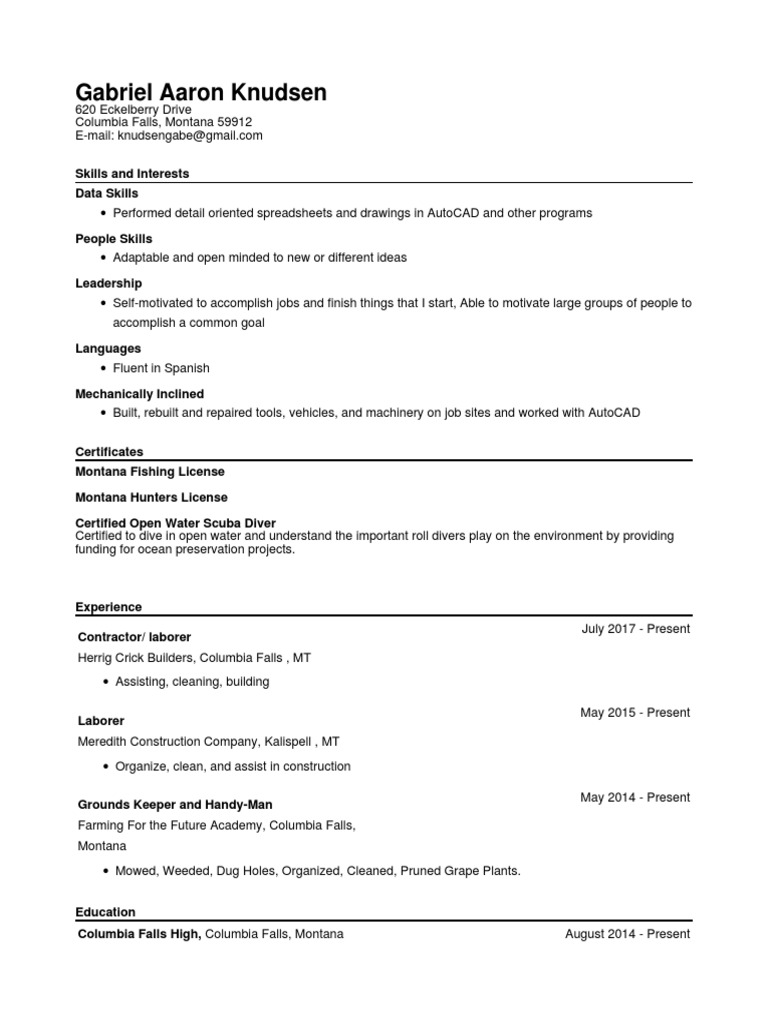 Current Resume | PDF | Underwater Diving | Nature