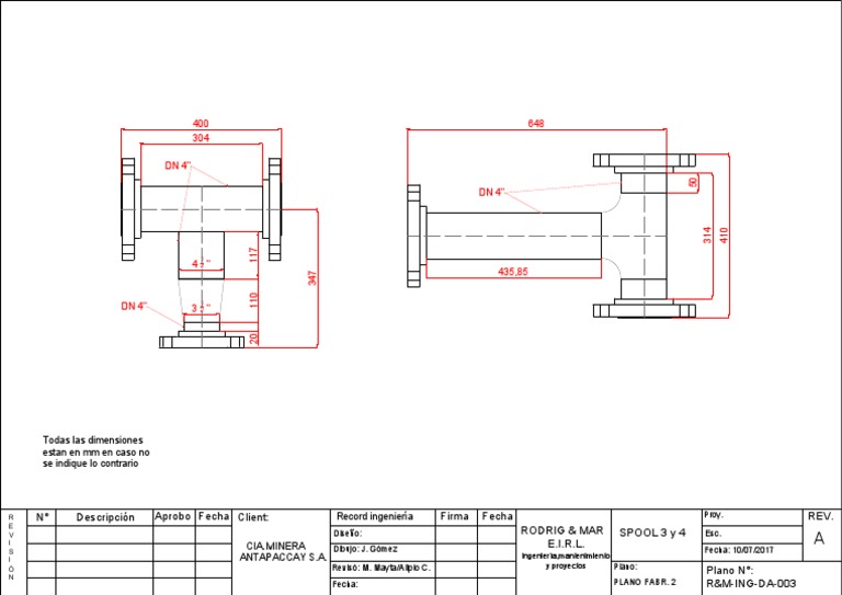 Plano Spool 3 y 4 PDF | PDF