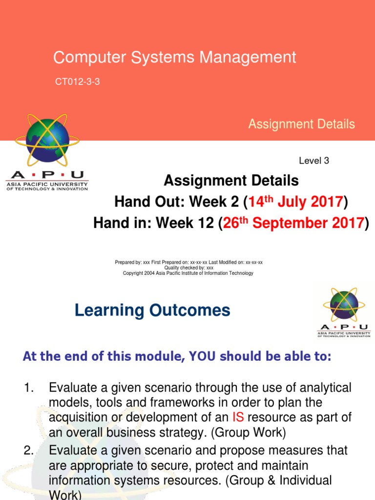 UC3F1706 SAM Assignment Details | PDF | Business Model | Strategic ...