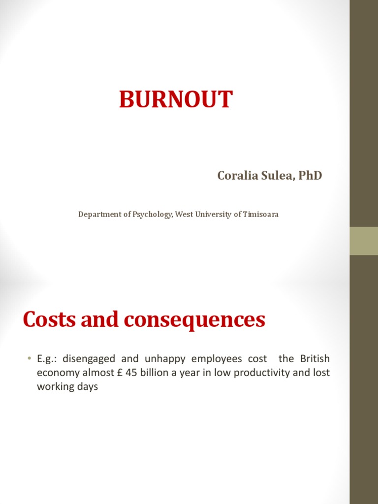 O&E WB Burnout | PDF | Occupational Burnout | Coping (Psychology)