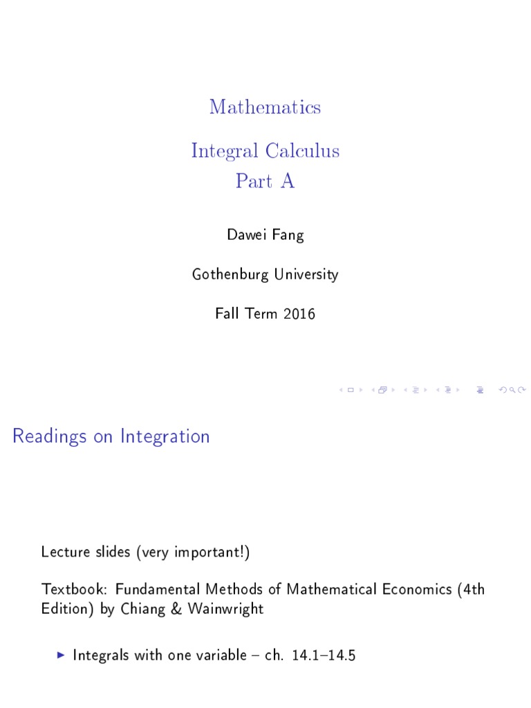 Integral Calculus Part A | PDF | Economic Surplus | Integral