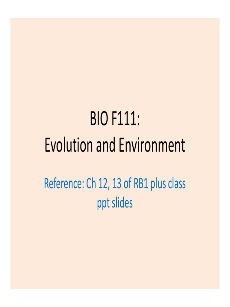 Gen Bio - Evolution and Environment | PDF | Natural Selection | Evolution