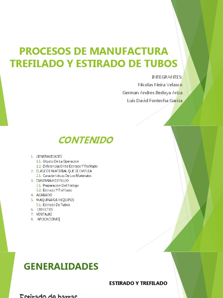 Trefilado y Estirado de Tubos | PDF | Aluminio | Procesos industriales