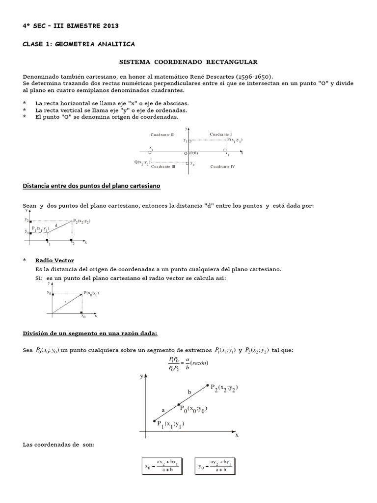TRIGO+4°+ | PDF | Sistema de coordenadas Cartesianas | Geometría euclidiana