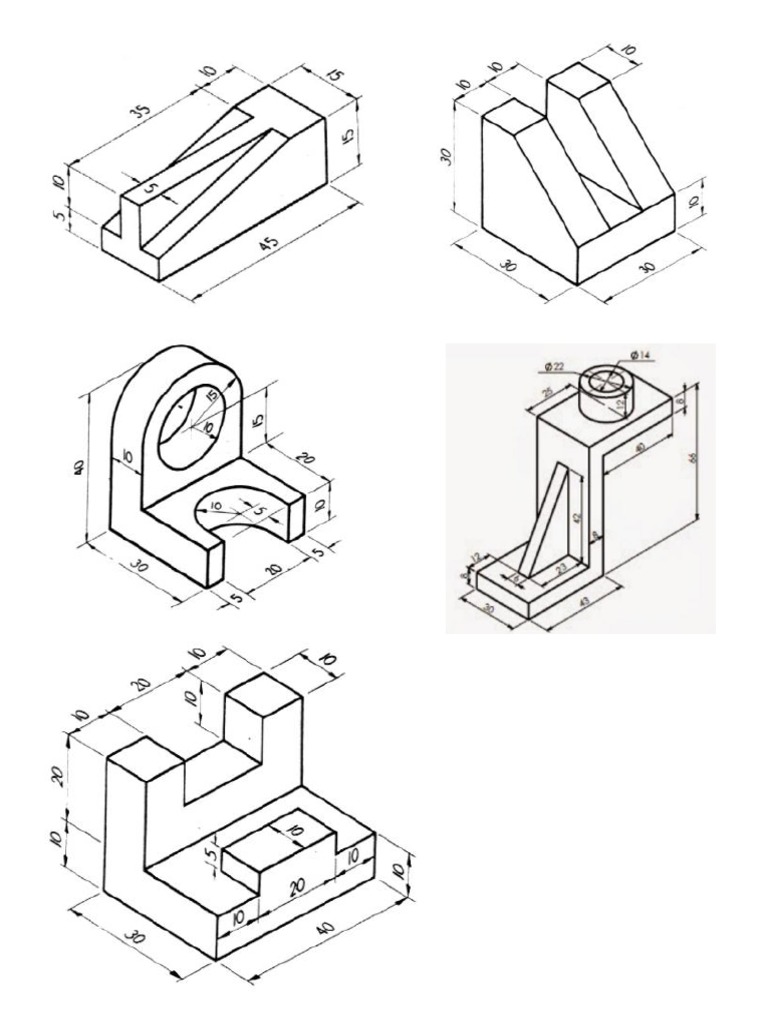 Dibujo Isometricos Con Medidas