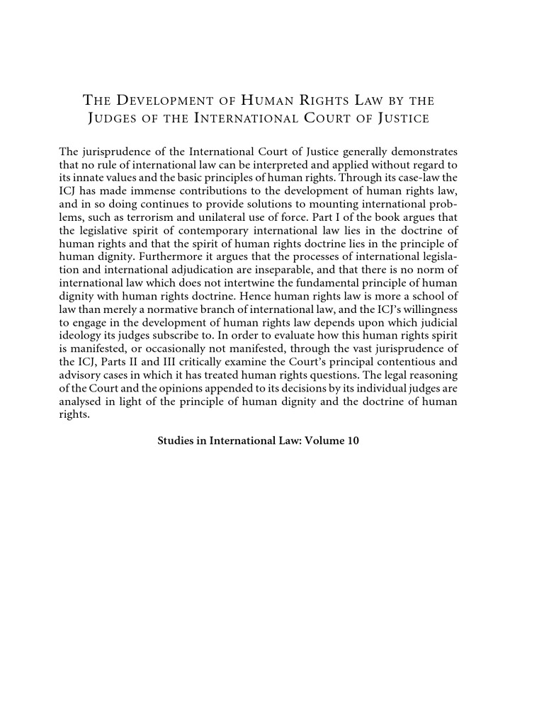 The Development of Human Rights Law 2007 | PDF | Judiciaries | Human Rights