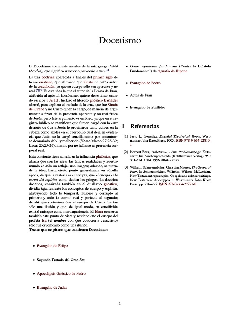 Docetismo | PDF | Crucifixión | Gente del Nuevo Testamento