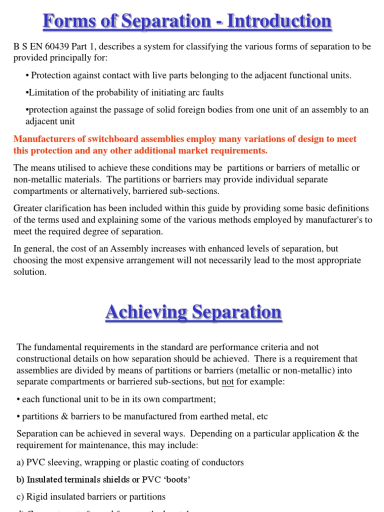 Electrical Switchboards Form Separation | PDF | Polyvinyl Chloride | Metals