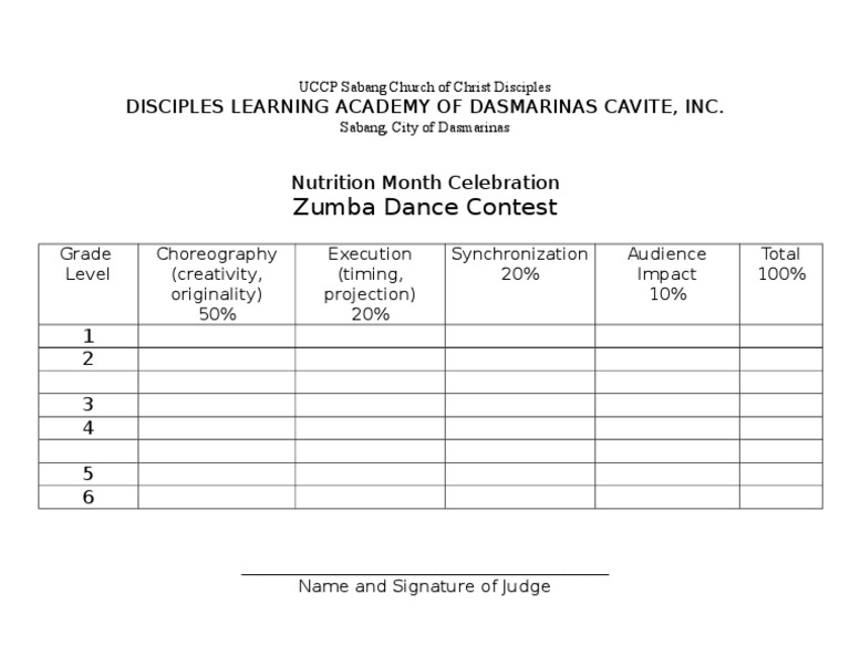 Zumba Dance Contest: Disciples Learning Academy of Dasmarinas Cavite ...