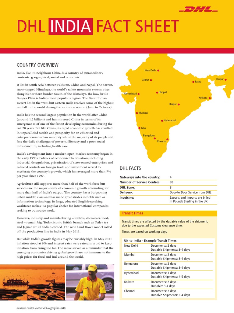 DHL India Fact Sheet | Tariff | Invoice