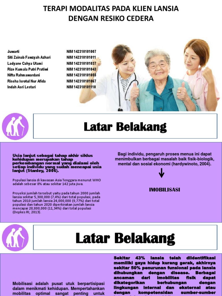 Terapi Mobilitas untuk Lansia Berisiko Cedera | PDF
